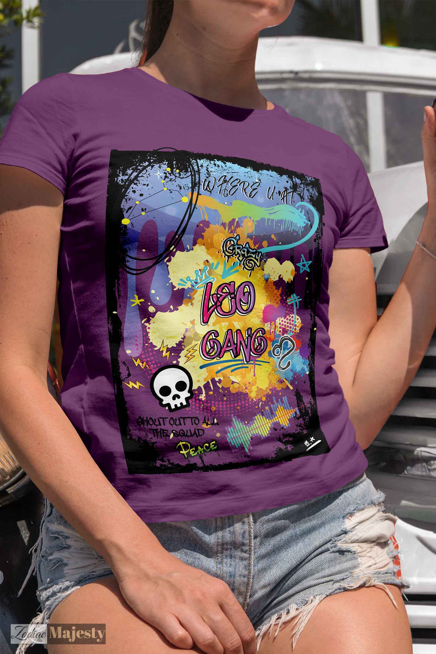Zodiac Signs Gangs T-shirts - Zodiac Majesty Graffiti T-shirt Collection